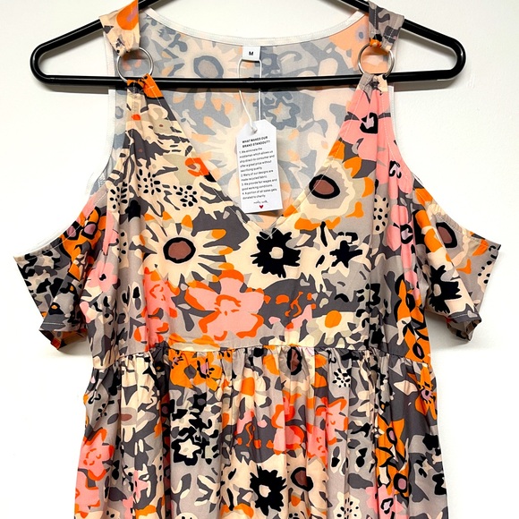 Tlora | Dresses | Nwt Tlora Maxi Dress With Rings On Shoulders And ...